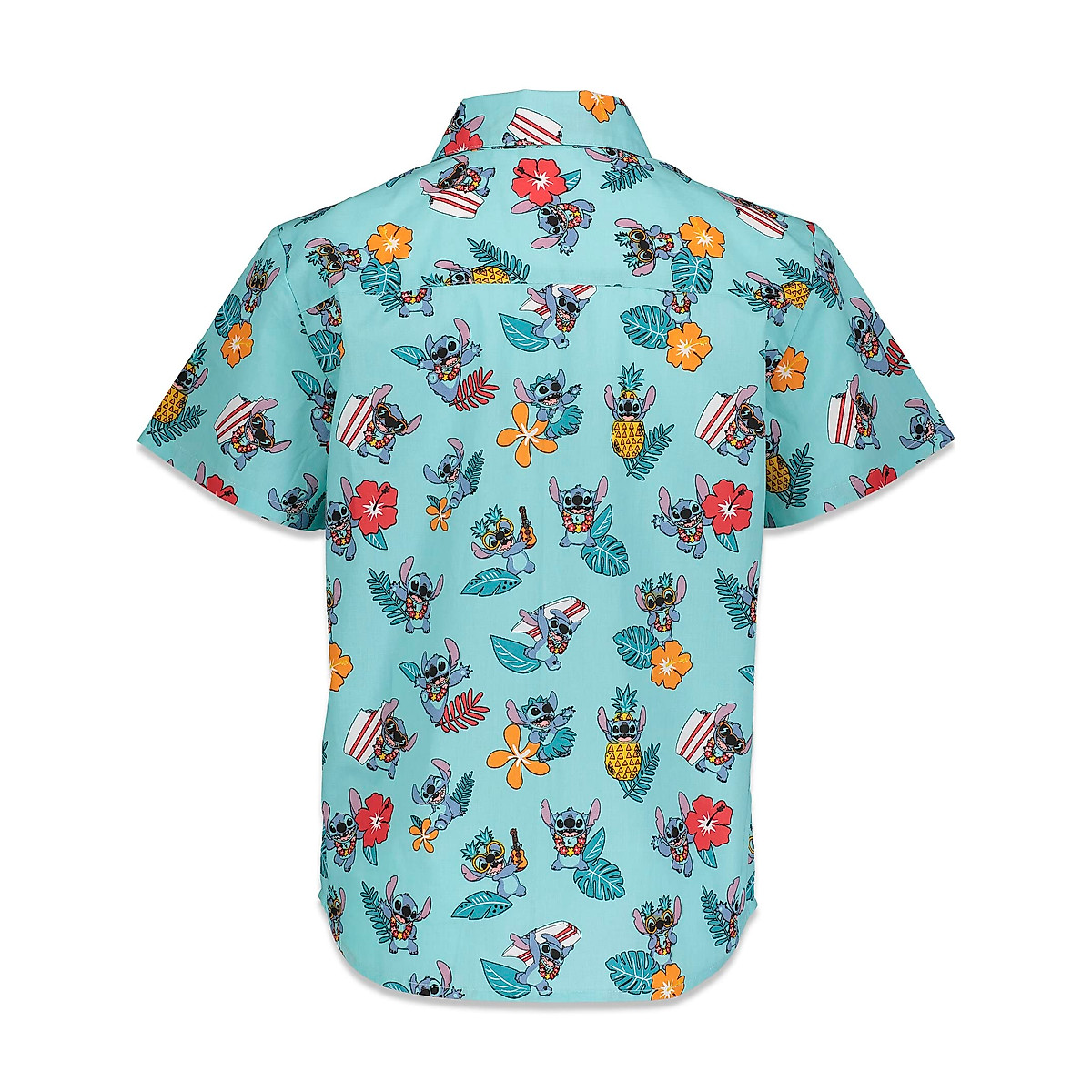 Disney Lilo & Stitch Toddler Boys Hawaiian Button Down Dress Shirt 4T