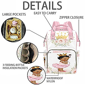 Custom Pink Skirt Diaper Bag with Name Backpack Large Capacity Baby Bag for Women Men Mother Dad Gifts