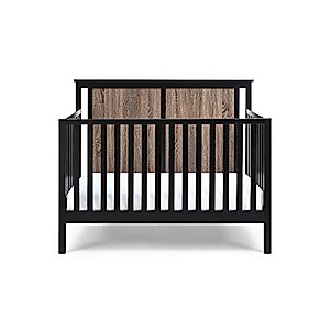 Suite Bebe Connelly 4 in 1 Convertible Crib in Black with Vintage Walnut