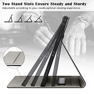 ZtotopCases for IPad Air 11 Inch M2(2024) Case, IPad Air 5th Generation (2022)/ 4th Generation (2020) 10.9 Inch Case with Pencil Holder, Multi-Angle Viewing Leather Folio Cover with Pocket, Black