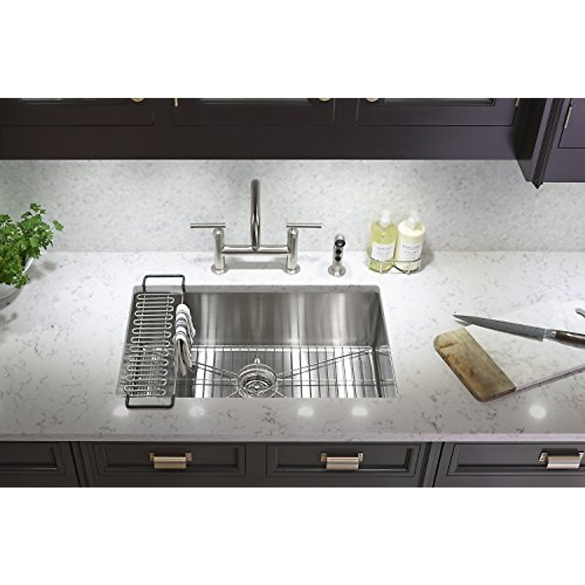 Kohler K-5409-NA Strive 29-Inch x 18-5/16-Inch Undermount Medium SingleBowl Kitchen Sink, Stainless Steel