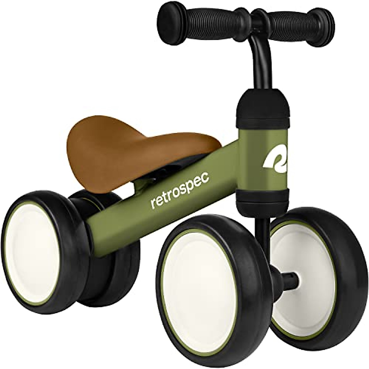 Retrospec Cricket Baby Walker Balance Bike with 4 Wheels for Ages 12-24 Months - Toddler Bicycle Toy for 1 Year Old’s - Ride On Toys for Boys and Girls - One Size