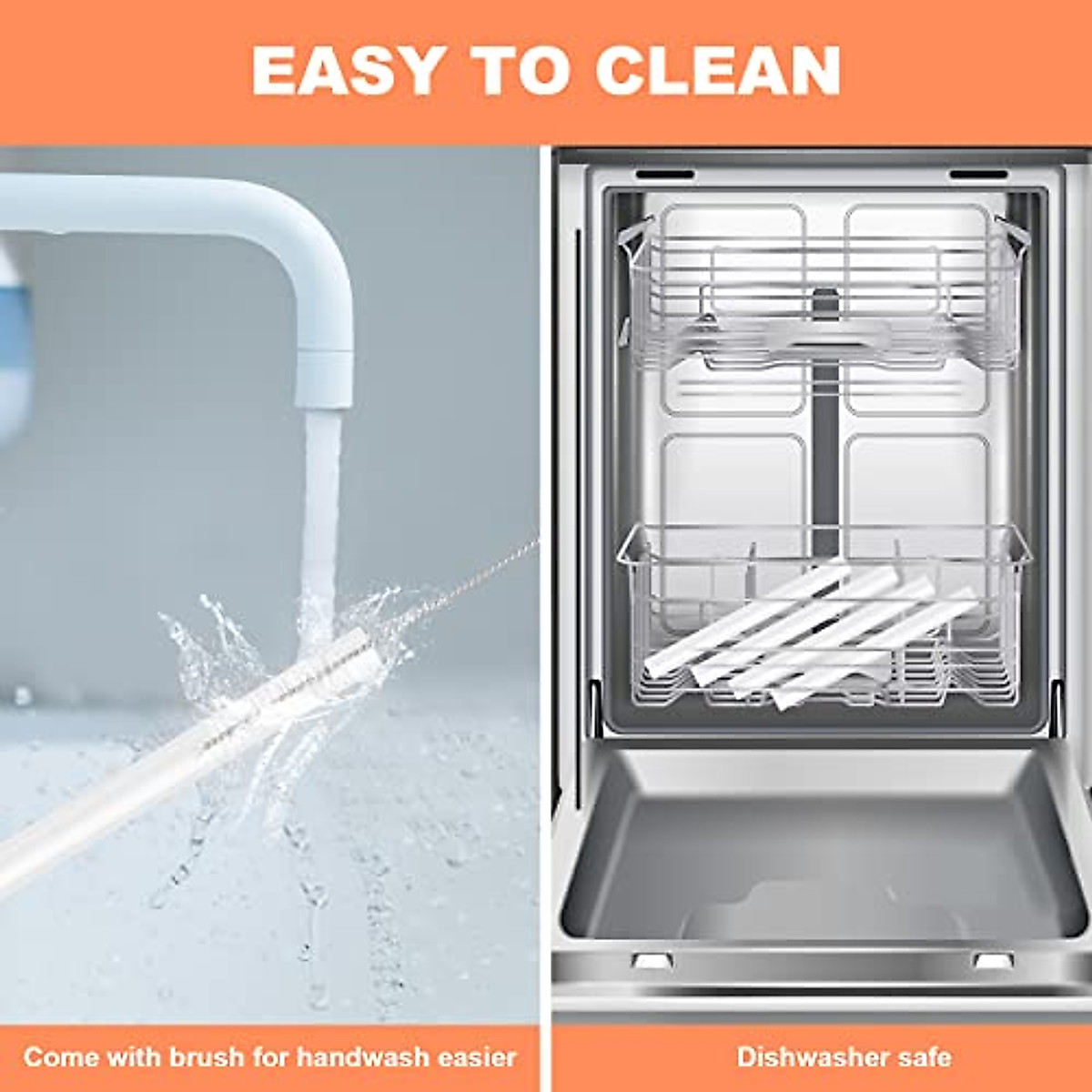 Replacement Straws Compatible with Zak 15 oz Tumbler Cup-Zak Kids Water Bottle Straw Replacement-Accessories Set Include 4 BPA-FREE Straws and 1 Straw Cleaning Brush and 1 Silicone Boot(15OZ)