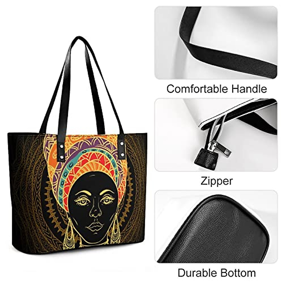 Womens Handbag African Woman Leather Tote Bag Top Handle Satchel Bags For Lady