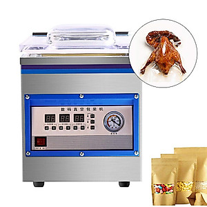Vacuum Sealer Machine, 360W 110v Kitchen Food Chamber Vacuum Sealer Stainless Steel Commercial Vacuum Packaging Machine Tabletop Seal Vacuum Packaging Machine Sealer for Airtight Food Storage/2917