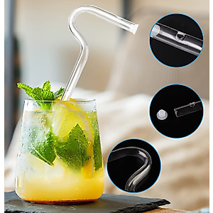 Anti Wrinkle Straw, Reusable Anti Wrinkle Drinking Straw Glass Straw, Lip Straw for Wrinkles, Set of 2 Anti Lip Wrinkle Straw and 1 brush