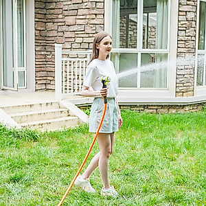 Fevone 6 ft Garden Hose, 2-Year Warranty Offered by Manufacturer, Hose Reel Leader Hose, Hybrid Polymer, Kink Resistance, 3/4" GHT Aluminum Fittings, 5/8" ID, 600 PSI, Drinking Water Safe (GH9)