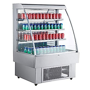 Commercial Refrigerator Open Air Merchandiser Slope 39" Wide Grab And Go Display Cooler CF-380