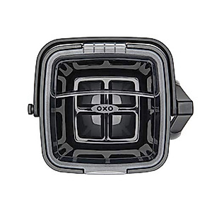 OXO Good Grips Double Wall Ice Bucket with Tongs and Garnish Tray,Gray