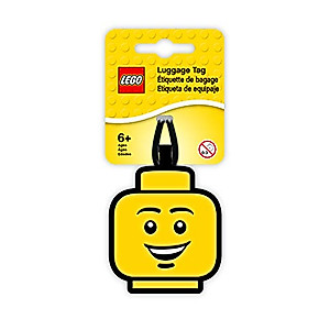 LEGO Iconic Boy Silicone Luggage Bag Tag for Travel, Gym, School, or Backpack