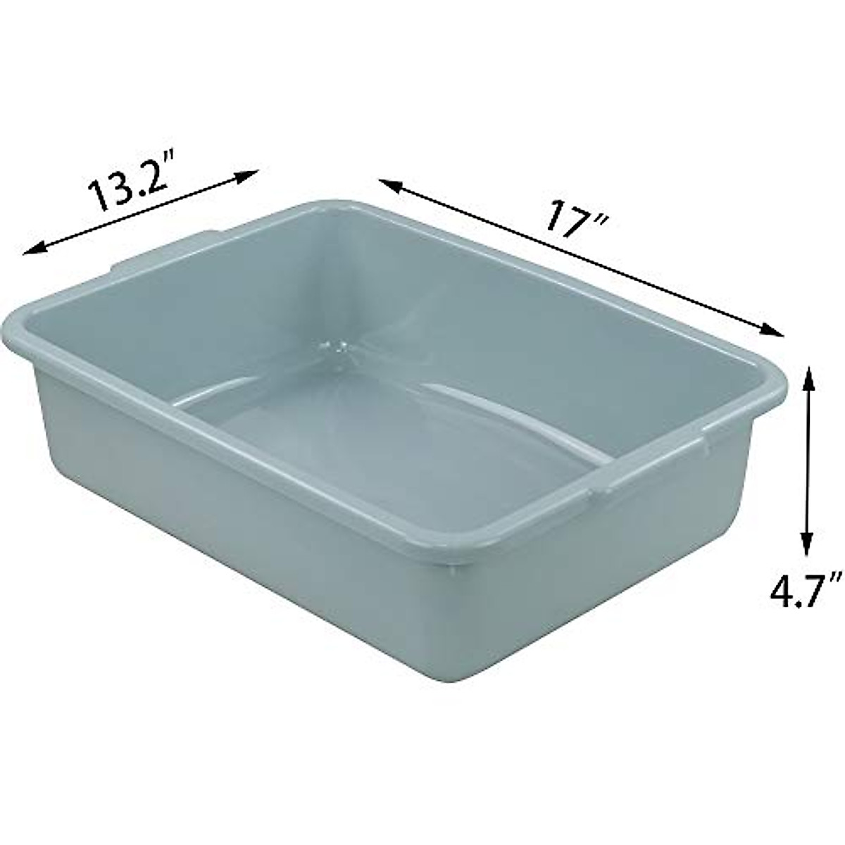 Hespapa 13L Wash Tub Basin, Mint Green Utility Commercial Bus Tub Box, 4 Packs
