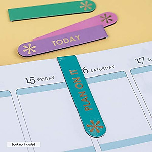 Erin Condren Designer Desk Accessories - Productivity Magnetic Bookmark Set of 4. Compatible with Erin Condren Spiral Notebooks, Planners, Agendas and Much More