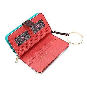 PRT6700 NICOLE LEE FASHION PRINT ZIPPER WALLET V3~WILD LIPS