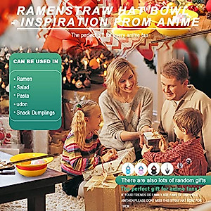 Recxmeiy 3 PCS ONEPIECE Japanese Anime Ramen Ceramic Bowl Set Luffy Straw Hat Ramen Bowl With Chopsticks Anime Fans Gift