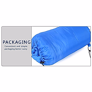 yelesley Outdoor Sleeping Bag Thermal Envelope Hooded Waterproof Sleeping Bag Lazy Bag Travel Warm Sleeping Bags Camping Hiking (Black)