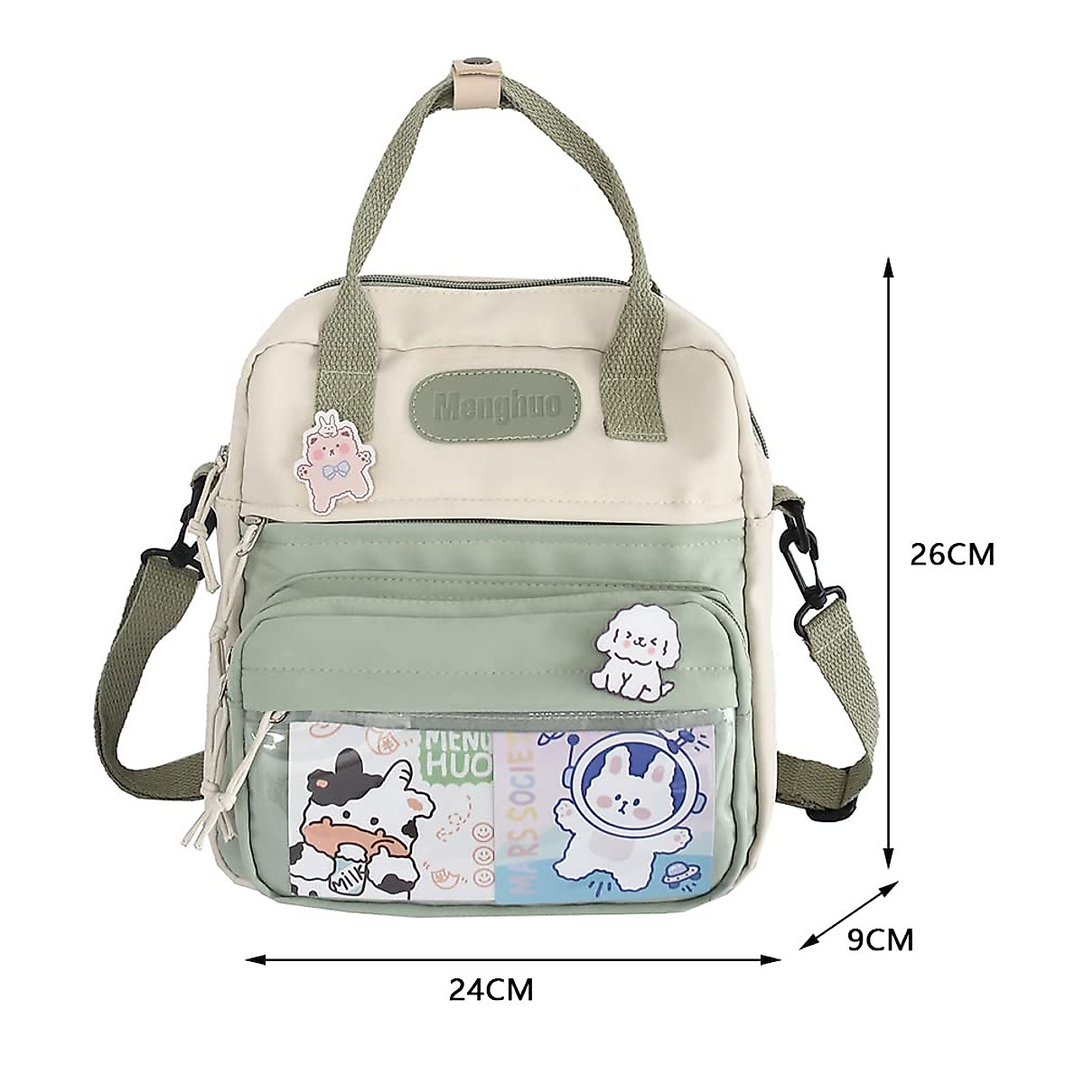 JQWSVE Kawaii Backpack with Kawaii Pins & Accessories Kawaii Aesthetic Backpack Cute Ita Bag Japanese Backpack JK Uniform Bag