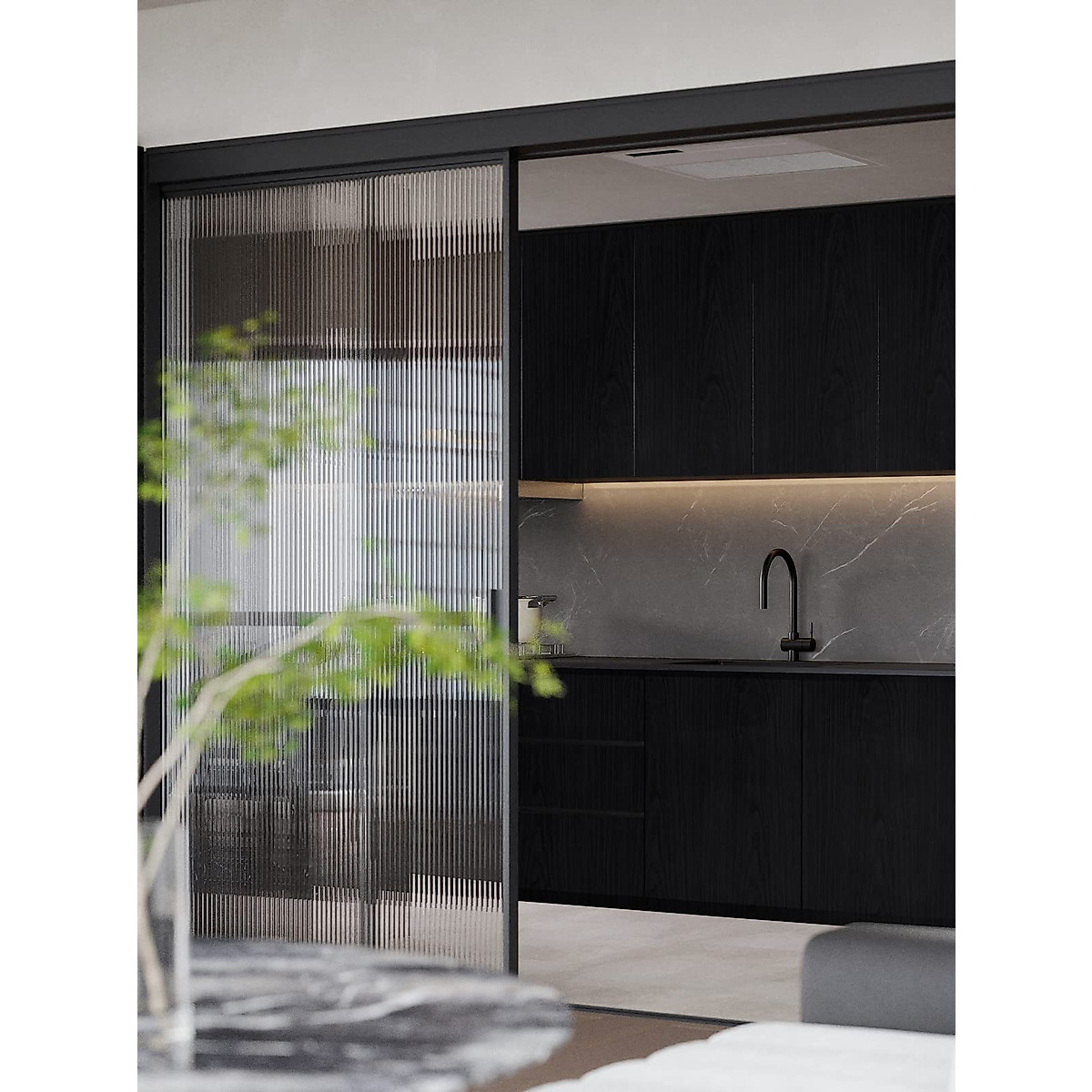 Fiula Black Wood Wallpaper Black Wallpaper Peel and Stick Wallpaper 197”×17.5” Self Adhesive Wallpaper Removable Wallpaper Stick and Peel Wallpaper Black Wood Grain Wallpaper Vinyl Wallpaper