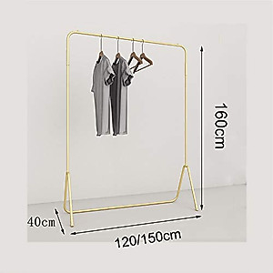 Iron Simple Garment Hanging Display,Floor-Standing Garment Rail,Antirust Fashion/Golden / 150cm