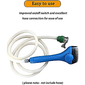 Wadoy Pool & Spa Filter Cartridge Cleaner Tool, Handheld Pool Filter Cleaning Tool Removes Debris and Dirt from Spa and Hot Tub Filters(with Adapter)