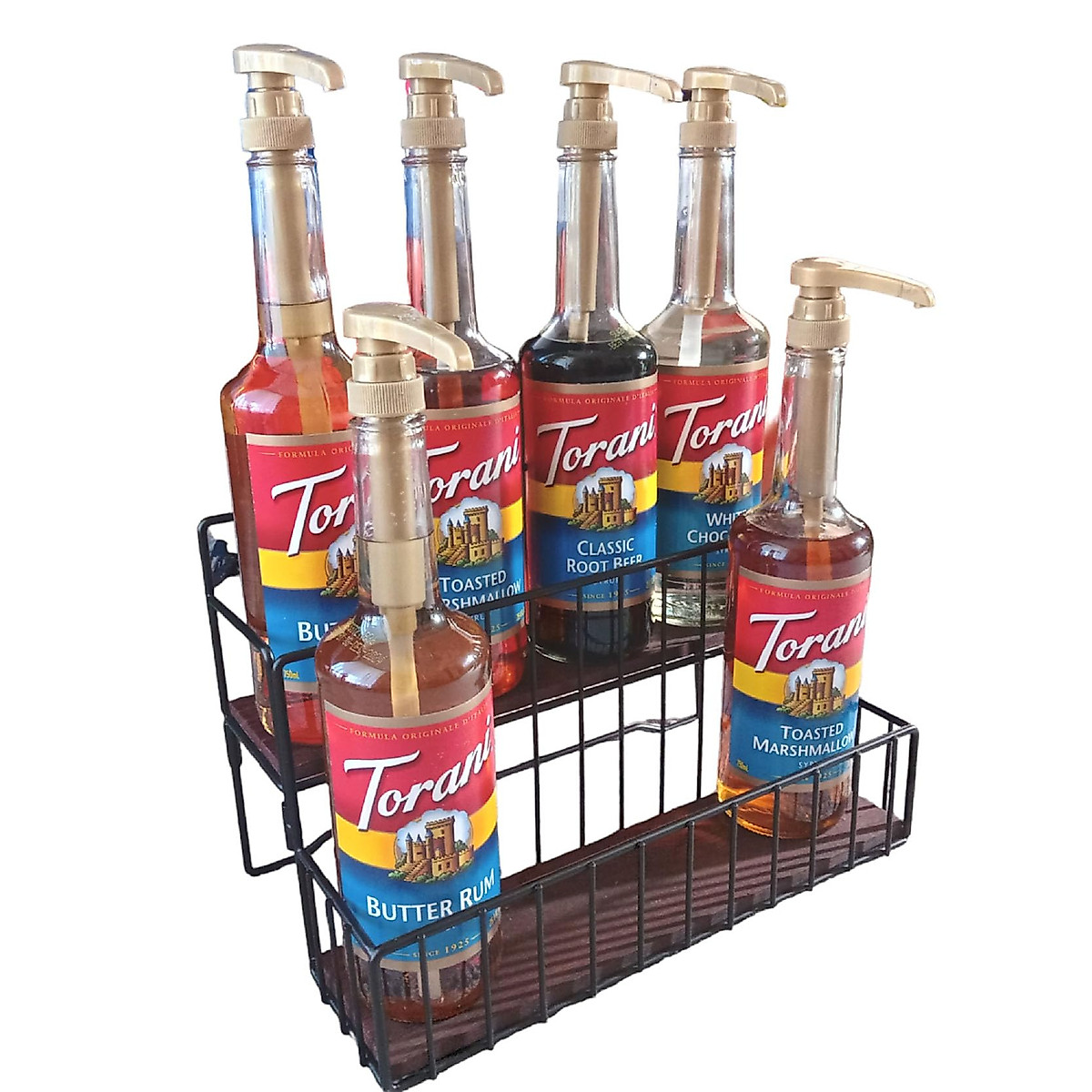 Zartooldeco 8 Bottles Capacity Freestanding Wine Rack- Countertop Wine Holder Stand Small Freestanding Wine Bottle Organizer Holder Tabletop Wine Rack, WR1