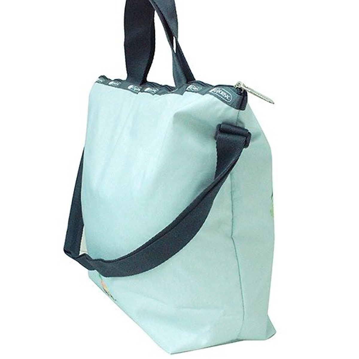 LeSportsac Lauren Roth Nanea Aloha Uluwehi HAWAII EXCLUSIVE Easy Carry Tote Crossbody + Top Handle Handbag, Style 2431/Color K611, Aloha Placement Print - Vibrant Tropical Flowers & Signature Pineapple, Lauren Roth Signature Printed on Pattern