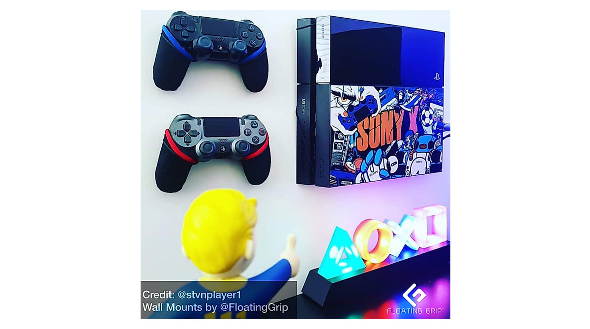 FLOATING GRIP PS Controller Wall Mounts - Organize & Save Space