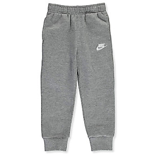 Nike Club Fleece Rib Cuff Pants (Little Kids) Carbon Heather