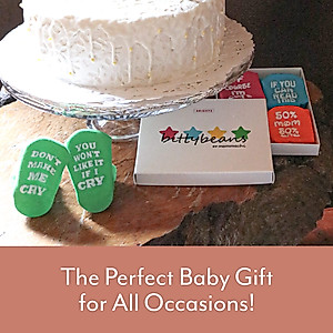 Mommachi Baby Boy Essentials Holiday Gift, Newborn Baby Boy Gifts – Blue Baby Boy Socks 6-12 Months, the Ideal Blue Set Newborn Gifts – 4 Pairs of Baby Boy Socks with Gift Box