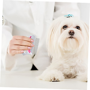 3pcs Pet Grooming Comb Set Combs Grooming Kit Dog Eye Wipes Angel Eyes for Dogs Grooming Comb Kit for Pets Tear Stain Remover Comb Cat Comb Cat Grooming Comb Dog Brush Plastic Balacoo