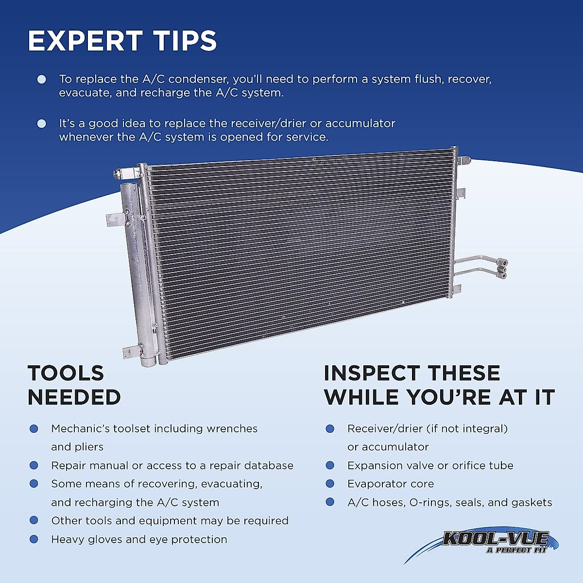 Kool-Vue A/C Condenser Compatible with 2005-2008 Toyota Corolla & Matrix - GM3030255