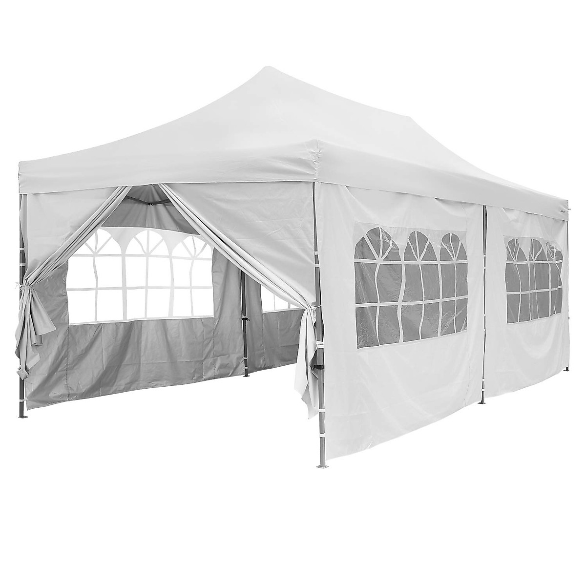10x20 Pop up Canopy Tent Outdoor Party Wedding Gazebos with Sidewalls White