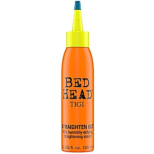 TIGI Bed Head Straighten Out 98% Humidity Defying Straightening Cream for Unisex, 4 Ounce