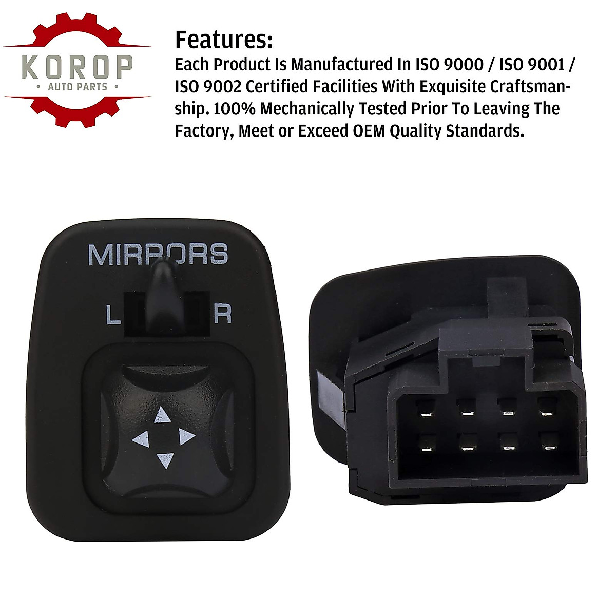 Power Mirror Switch Fits for Ford Excursion Expedition Escort F150 F250 F350 Super Duty Thunderbird Windstar Replaces# F65Z17B676AB 901-319 Front Driver Side Door Power Mirror Control Switch