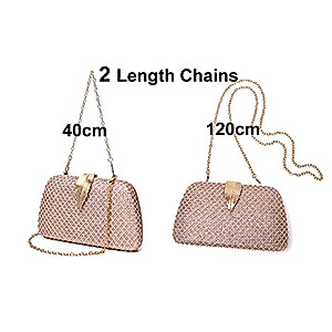 Colored diamonds clutch purses for women evening bags wedding handbags evening clutch purse, birthday gift (Champagne pink-3)