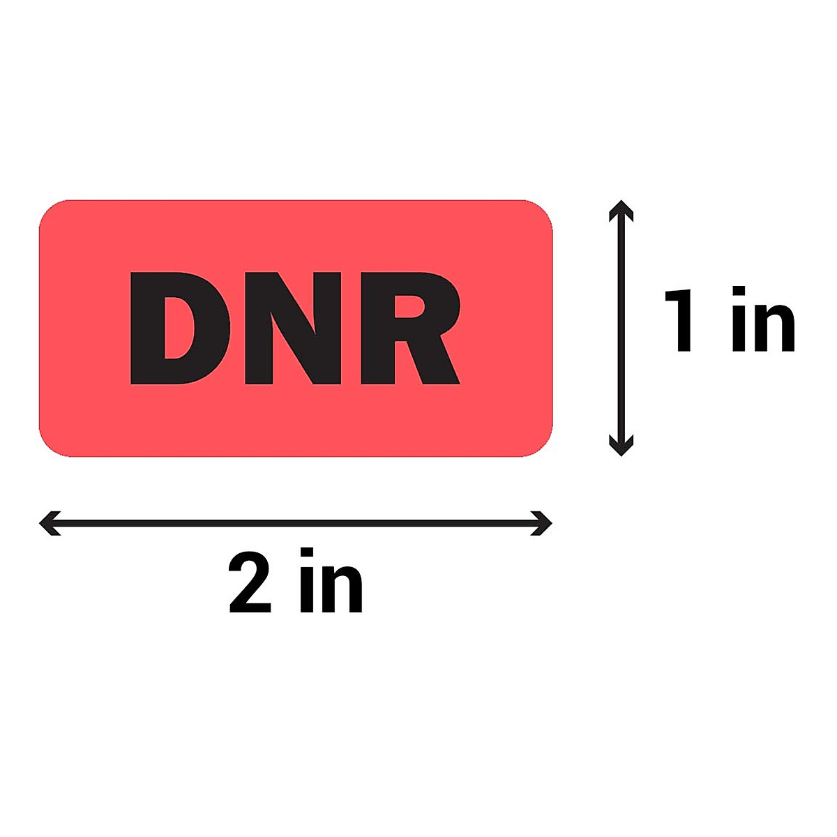 300 DNR Label Stickers, 1 x 2 Inch Do Not Resuscitate Sticker Chart Medication DNR Prescription Labels Veterinary Medical Pharmacy File Folder Medical Rx Vet Tech - 1 Pack of 300 Labels