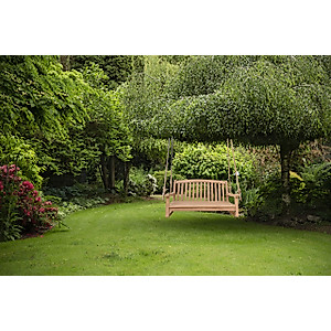 Seven Seas Teak San Jose Teak Wood Double Outdoor Porch Swing, 4 Foot