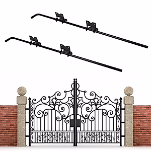 Door Bolt Garden Gate, 2 Pieces Stainless Steel Gate Bolt Bolt Bolt Gate Slider Door Slider Gate Lock Bolt Door Bolt Locking, for Wooden Fences Garden Garage 18 Inches