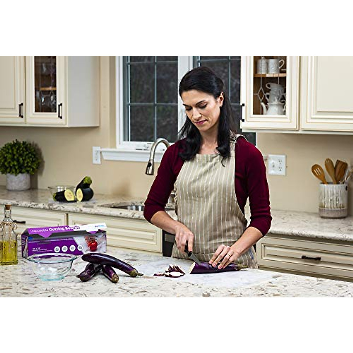 Plastimade Disposable Plastic Cutting Board | Easy To Use Flexible Cutting Board Sheets With Built In Sliding Cutter | For Cooking Prep, Commercial, Traveling, Tailgating, Camping, BBQs Or Kitchen