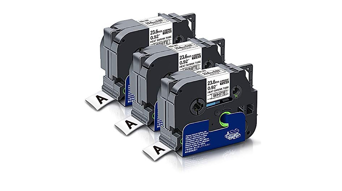 Absonic 3-Pack Compatible Heat Shrink Tape for Brother Labels