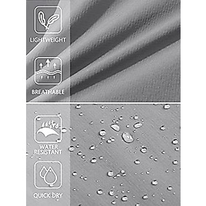 TACVASEN Men's Summer Outdoor Shorts Quick Dry Cargo Casual Shorts Light Grey, 38