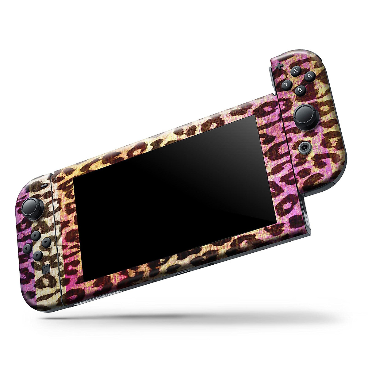 Design Skinz - Compatible with Nintendo Switch OLED Console Bundle - Skin Decal Protective Scratch-Resistant Removable Vinyl Wrap Cover - Vibrant Striped Cheetah Animal Print
