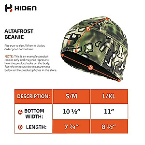 HIDEN Altafrost Camo Beanie, Polartec Fleece Hunting Hat
