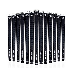 SuperStroke S-Tech Rubber Golf Club Grip, 13 Pack Bundle | Ultimate Feedback and Control | Non-Slip Performance in All Weather Conditions | Swing Faster & Square The Clubface More Naturally, Black