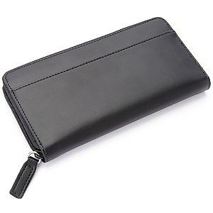 ROYCE RFID Blocking Continental Clutch Wallet Handcrafted in Genuine Leather - Black