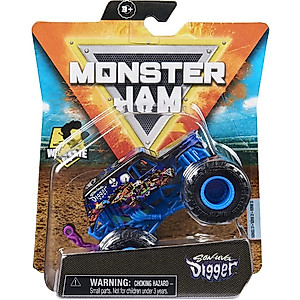 Monster Jam 2021 Spin Master 1:64 Diecast Monster Truck with Wheelie Bar: Shear Madness Son-uva Digger