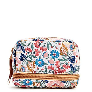 Vera Bradley Women's Cotton Deluxe Travel Pill Organizer, Enchanted Mandala - Recycled Cotton, One Size