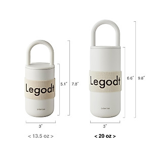 Odense Legodt Loop Tumbler 20oz with Lid and Handle - Insulated Tumbler with Leak-Resistant Lid - Double Stainless Steel Travel Coffee Mug, Water Bottle, Keeps Drinks Hot or Cold(Sweet Pumpkin)