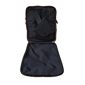 Roma Leathers Gun Concealment Square Body Bag - Zippered Pocket, Adjustable and Lockable Holster - Brown