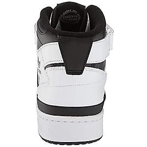 adidas Men's Forum Mid Sneaker, White/Black/White, 9