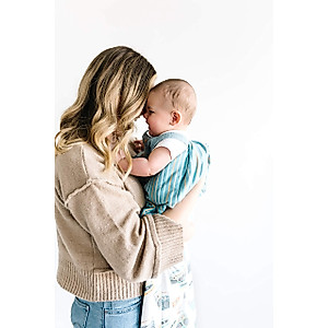 Copper Pearl Large Premium Knit Baby 3 Layer Stretchy Quilt Blanket Bruno